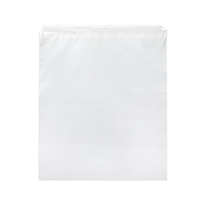 15" x 18" Poly Bag with Double Drawstring - White (2 mil)